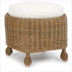 5243N Sweater Weave Wicker Hassock