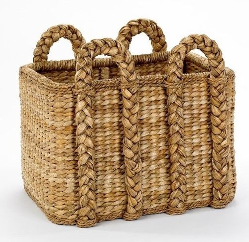 Large Rectangular Rush Basket - Rectangular Baskets