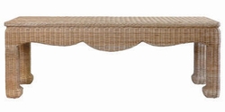 Long Wicker Bench