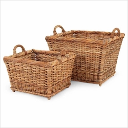 Hearth Baskets, Wicker Log Baskets