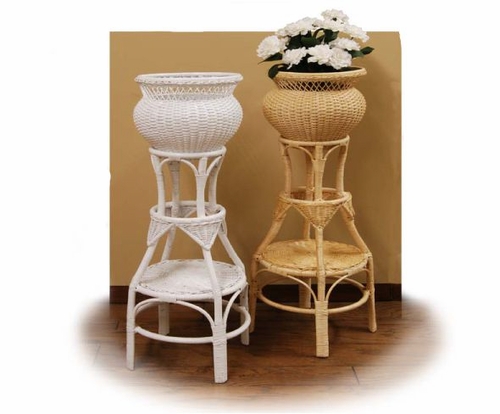 RPL40 Round Rattan Pedestal Planter