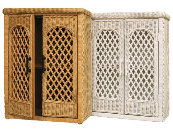 TWC22 Trellis Wicker Wall Cabinet