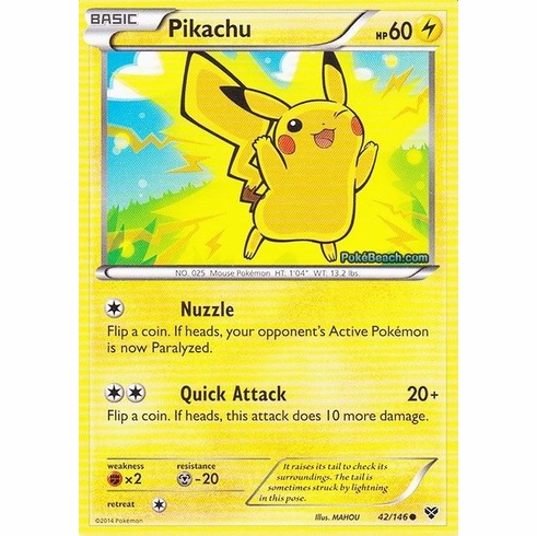 Pikachu Pokemon Card Xy