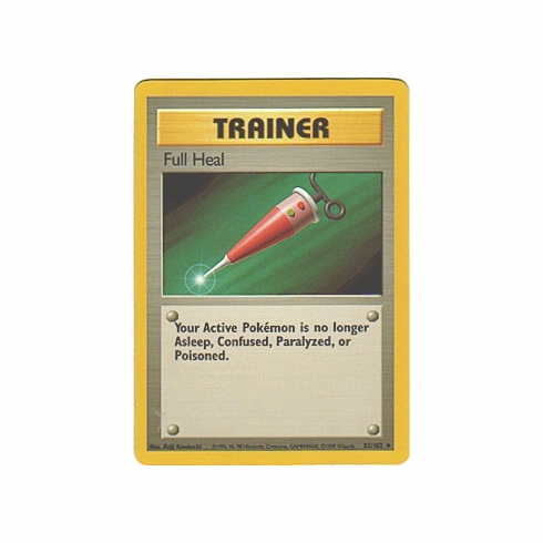 Pokemon Basic Uncommon Card - Trainer Full Heal 82/102