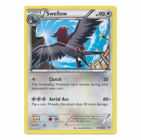 Pokemon Swellow Card