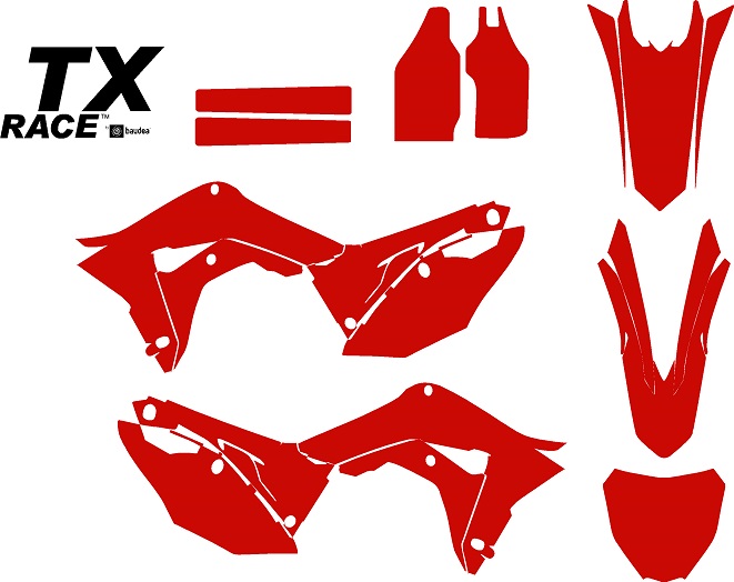 TX RACE Restyle Plastic Kit Honda CRF250R 06-09 Template