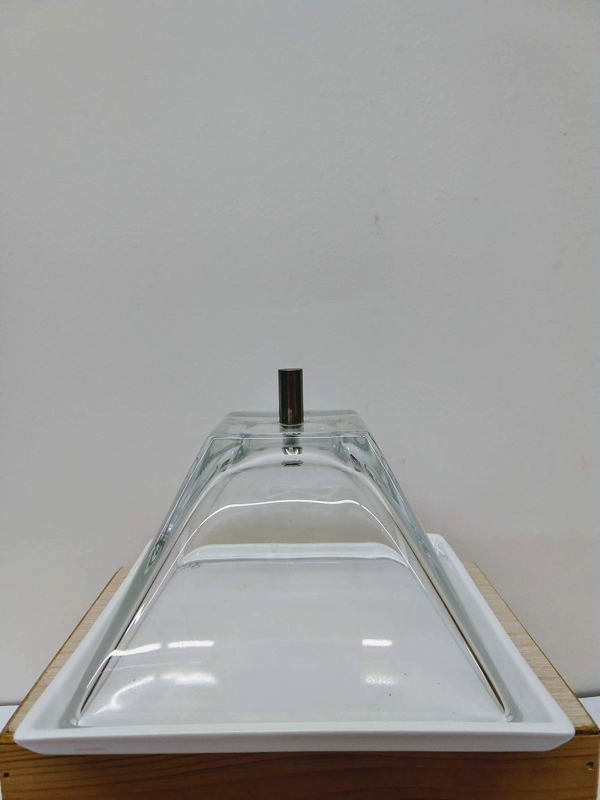 Glass and Ceramic Cheese Box