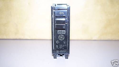 GE THQL1120 Circuit Breaker 20 Amp 1 Pole (used)