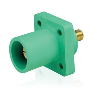 Cam lock Type Connectors Leviton 16 Series Male 90-Degree Stud - Green ...