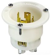 Leviton 2715 L14-30P Locking Flanged Inlet Receptacle - White