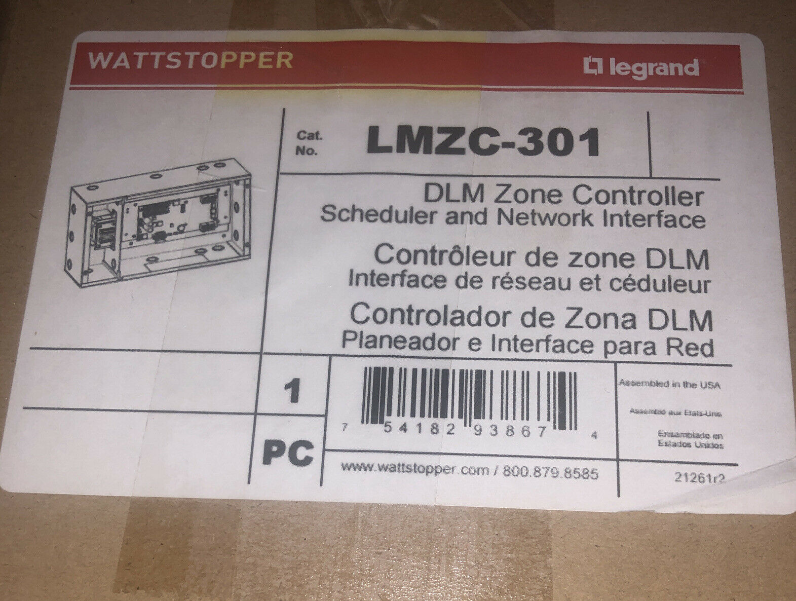 WATTSTOPPER LMZC-301 DLM Zone Controller Schedulerand Network Interface