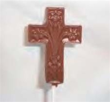 Chocolate Cross Lollipops - Chocolate Pops - Edible Party Favors