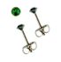 3mm Emerald Crystal Titanium Post Earrings