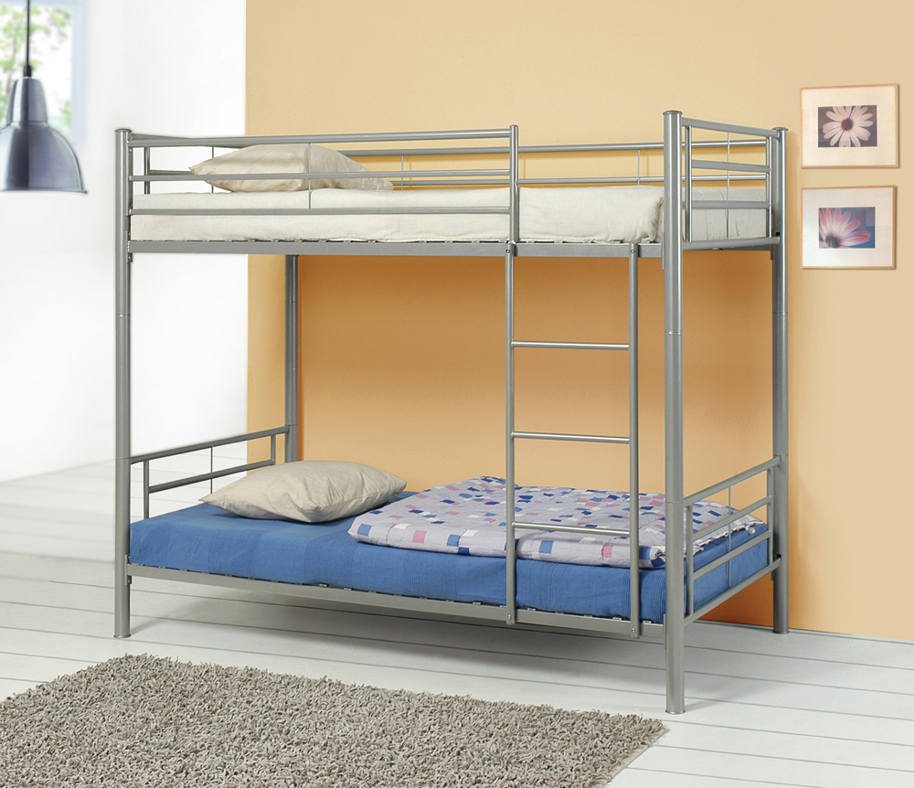 Coaster Hayward Twin Twin Bunk Bed Silver Metal 460072