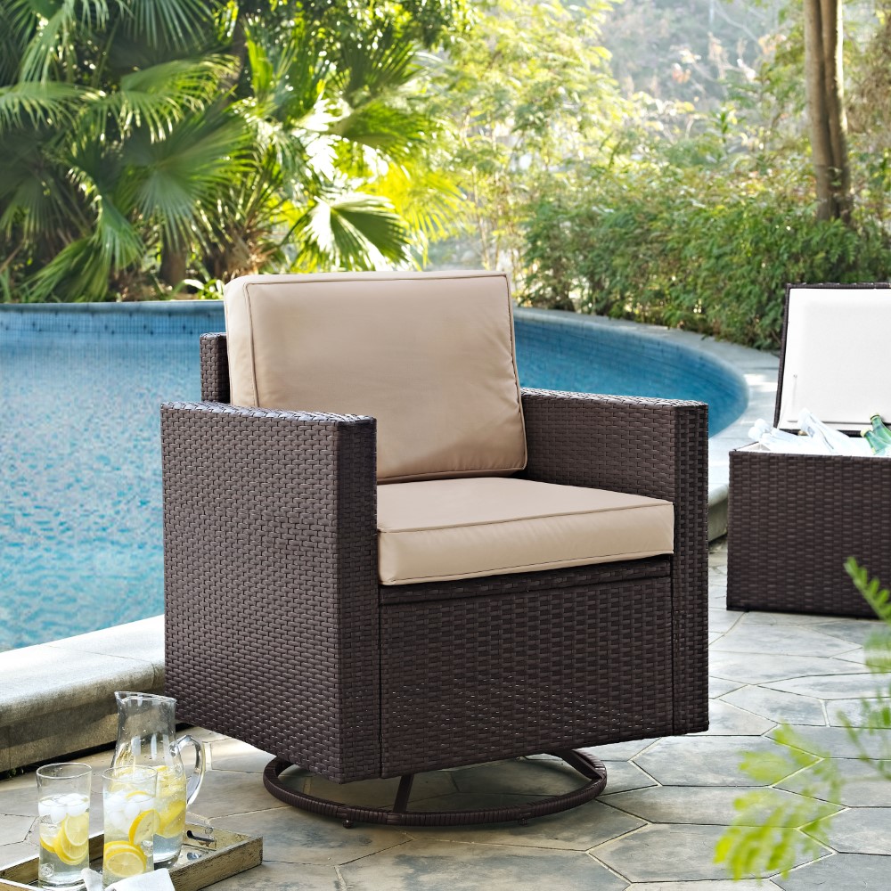 Crosley palm harbor outdoor wicker ottoman ko70091br store