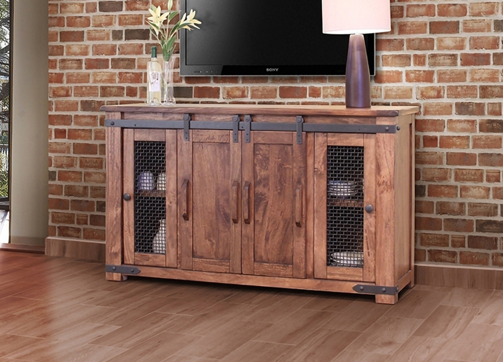 IFD - Parota 60" TV Stand w/4 Doors & Shelves - IFD867STAND-60