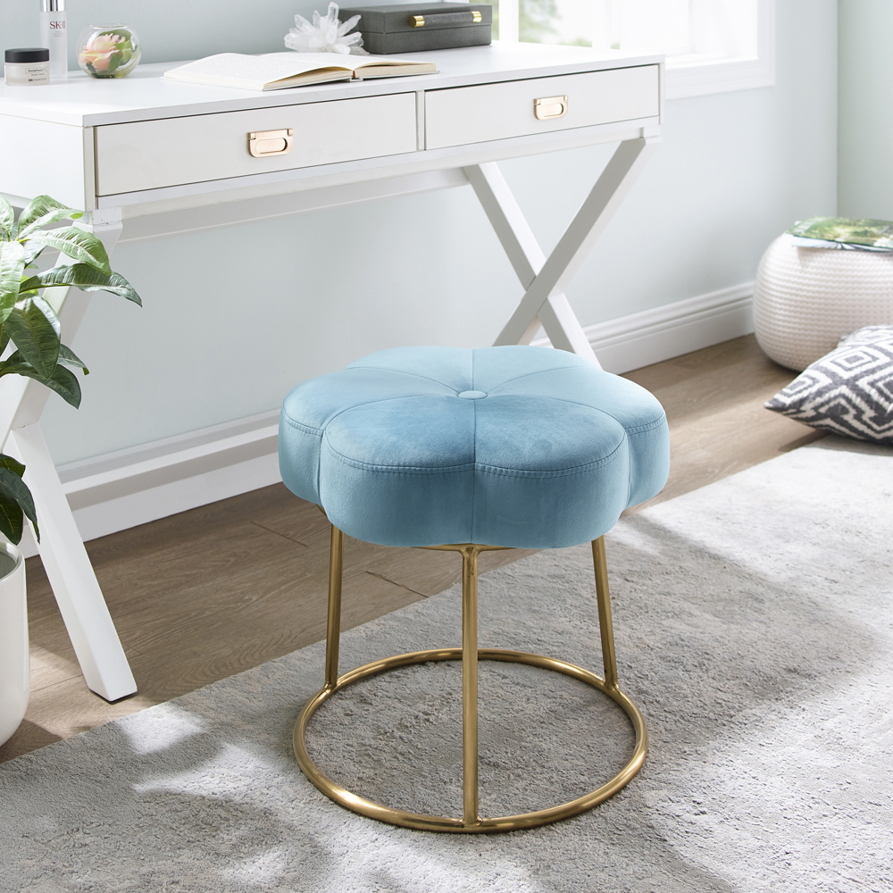 Vanity stool blue store