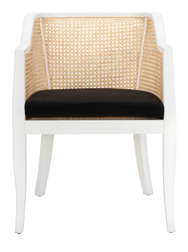 Safavieh Rina Cane Dining Chair White Natural DCH9501B