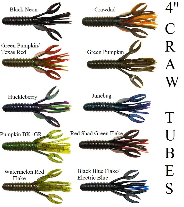 Lockett Lures 4" Craw Tube Creature Baits