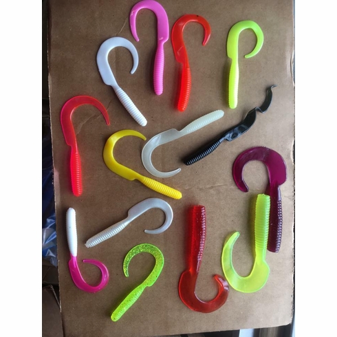 Eight Inch Fat Curl Tail Grub Saltwater Jig - Lockett Lures