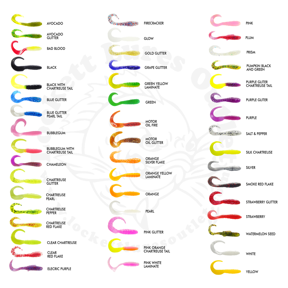 Eight Inch Fat Curl Tail Grub Saltwater Jig - Lockett Lures