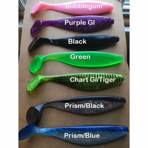 Lockett 9 Inch Sassy Shad Bodies Bulk Wholesale Swimbaits