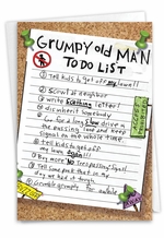 Unique Hilariousous Grumpy Old Man List Birthday Card Mike Shiell