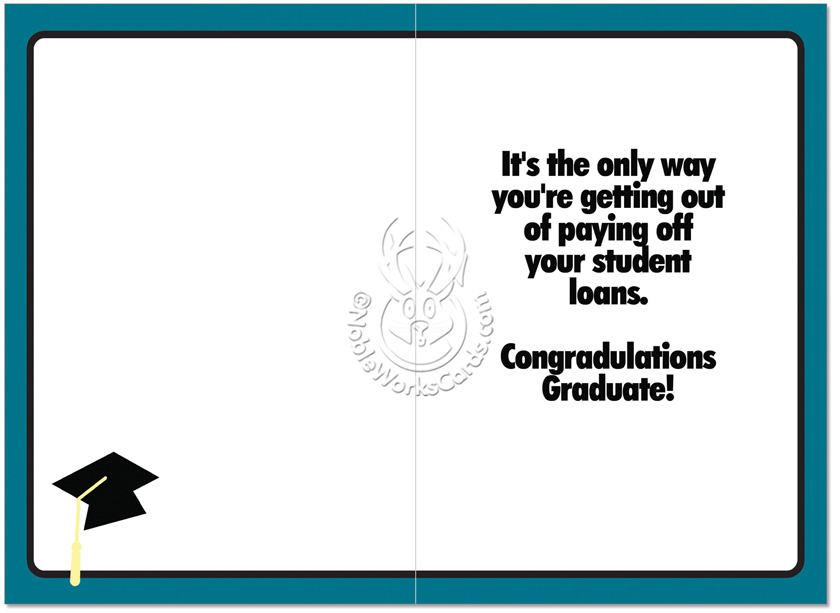 Funny Zombie Graduate Graduation Card Nobleworks