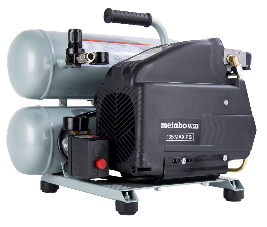 Metabo HPT EC99SM 4 Gallon Portable Electric Twin Stack Air Compressor