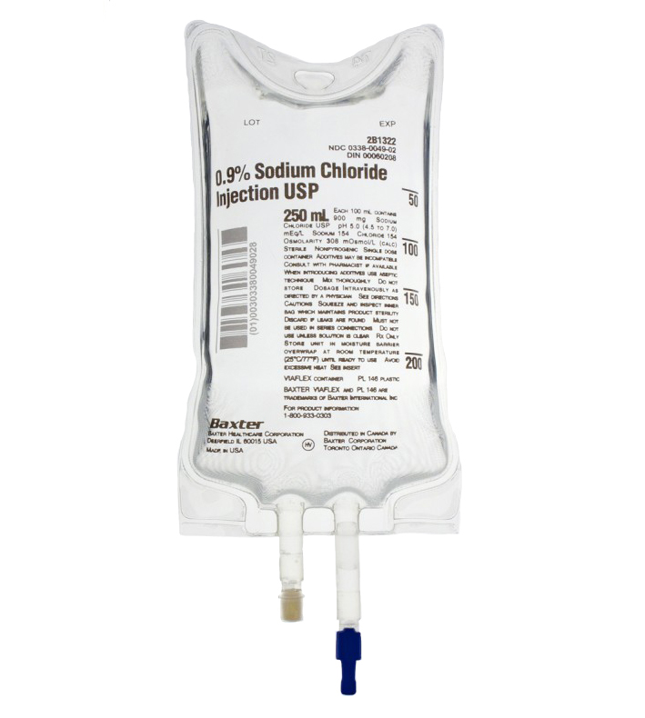 Baxter 0.9% Sodium Chloride Injection 250mL 2B1322Q | Beck-Lee