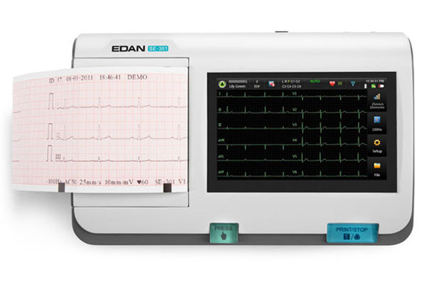 Edan SE-301 Portable 3-Channel ECG Machine | Beck-Lee