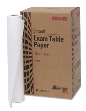 Exam Table Paper, 18" x 225ft, White, Smooth | Beck-Lee