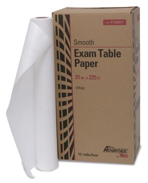 Exam Table Paper 21" x 225ft, White, Smooth | Beck-Lee