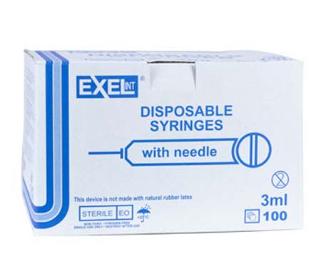 EXEL Syringe / Needle Combo 3cc 23g x 1" | Beck-Lee