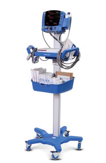 GE DINAMAP Mobility Workstation Rolling Stand