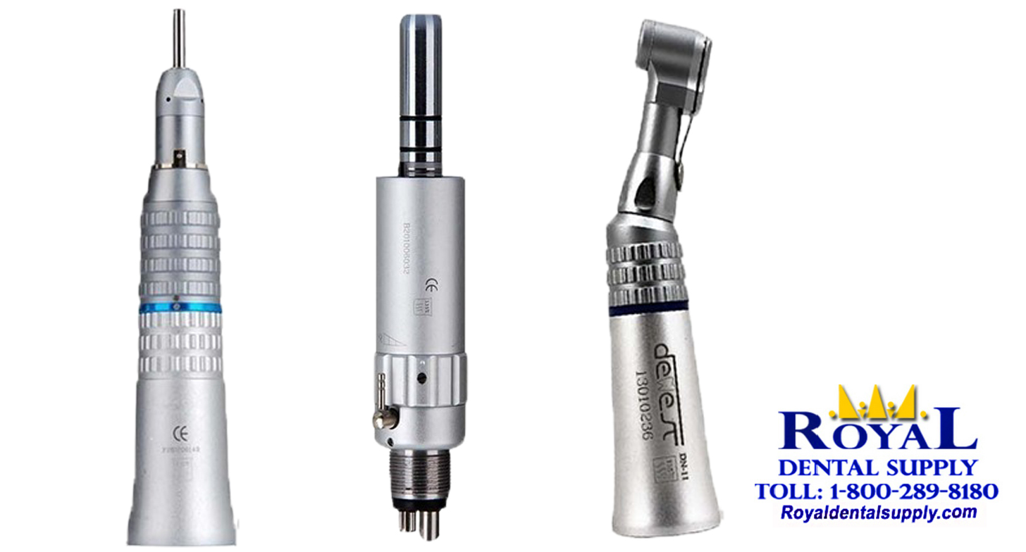 Dental Slow Low Speed Handpiece Straight Contra Angle Air Motor E-Type 4-H