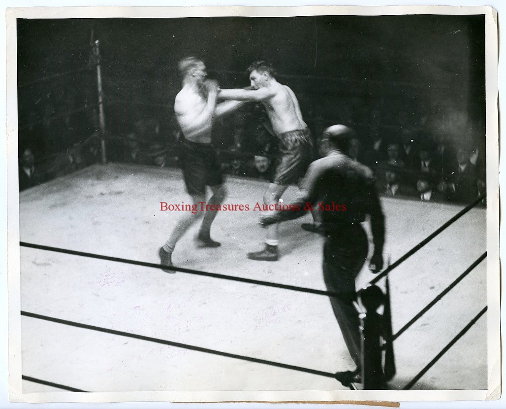 1928 Boxing PHIL SCOTT vs PIERRE CHARLES Vintage Photograph ST. NICKS ...