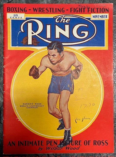 1933 November - The Ring Magazine - Barney Ross on cover