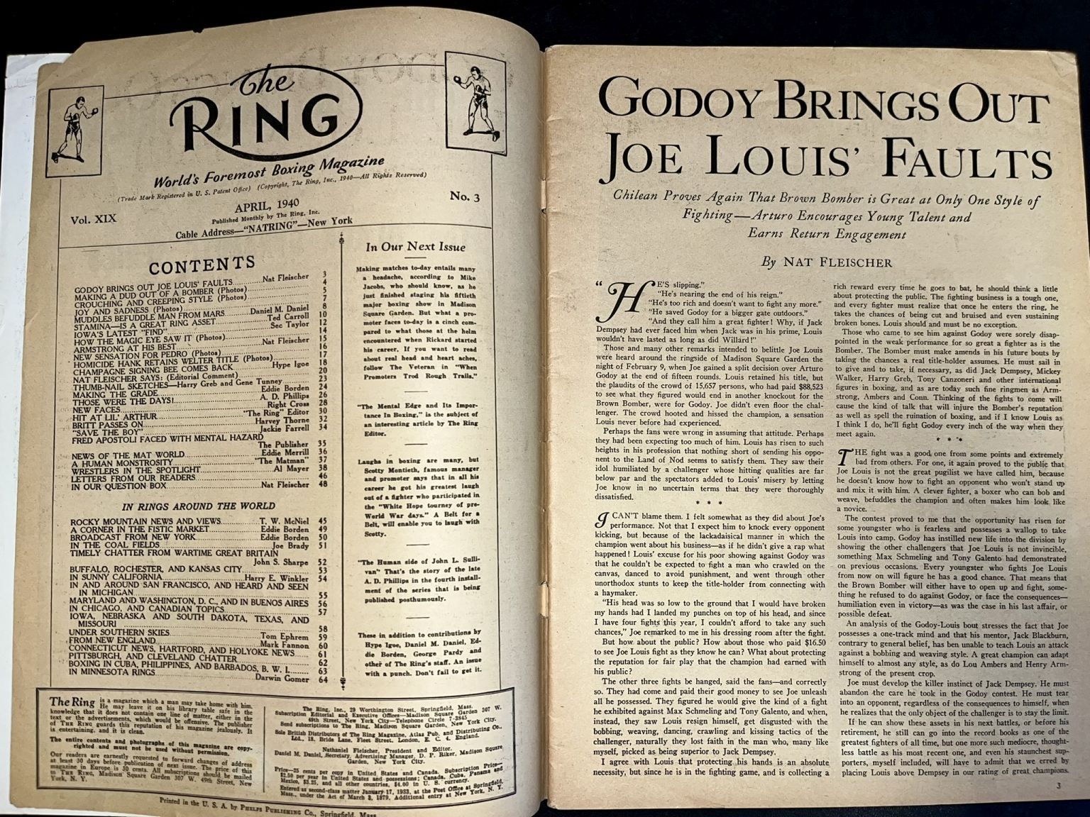 1940 April - The Ring Magazine - Lee Savold