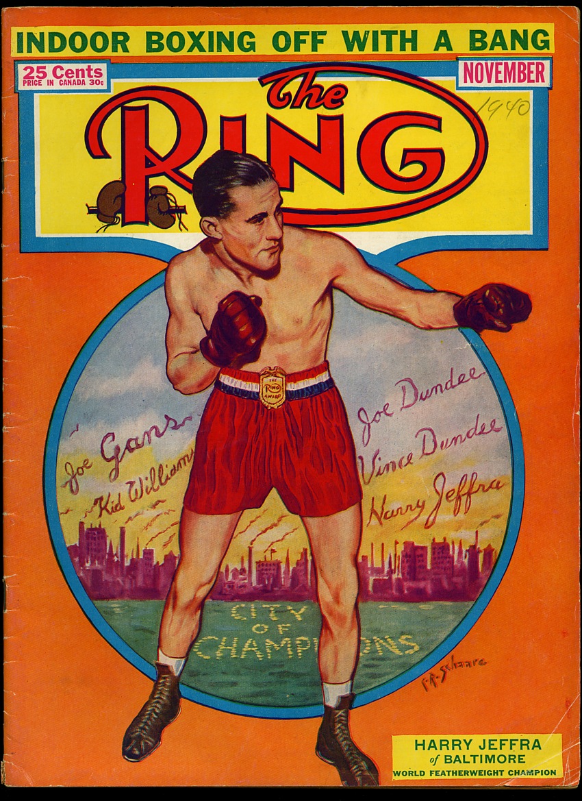 1940 November THE RING MAGAZINE Vintage Boxing Publication HARRY JEFFRA ...