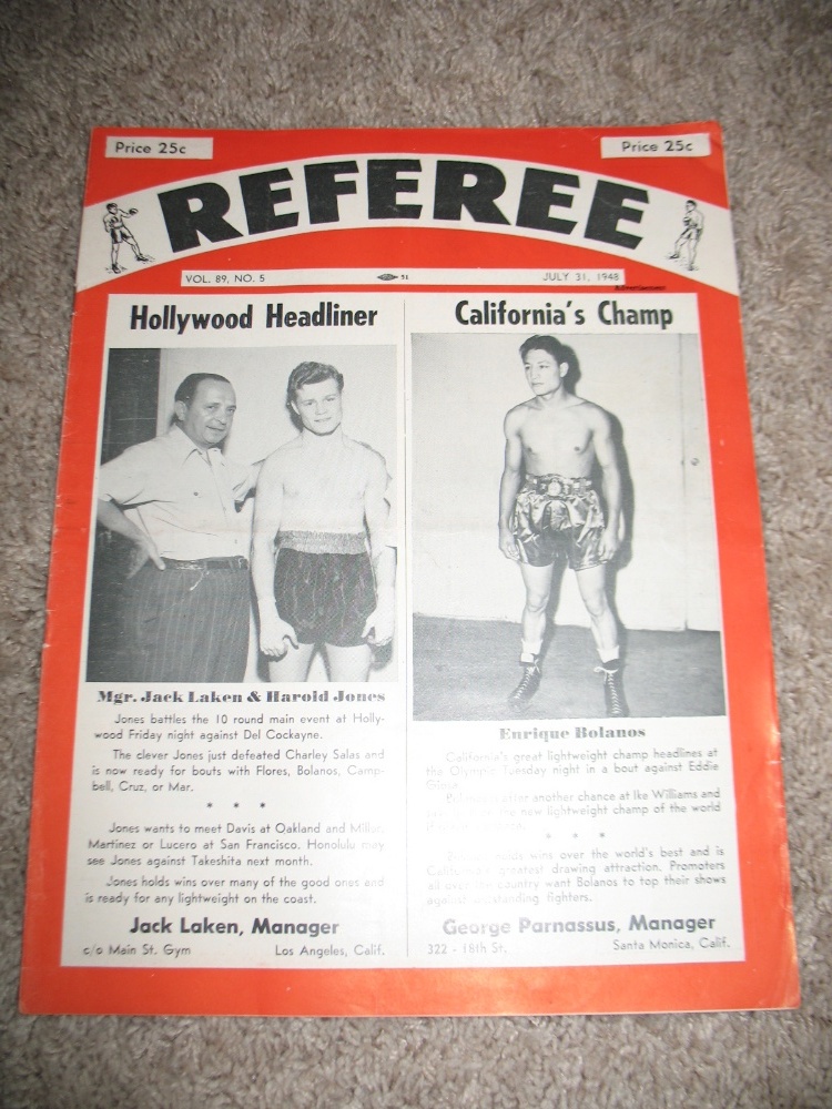 1948 July 31st Harold Baby Face Jones vs. Del Cockayne, Enrique Bolanos ...
