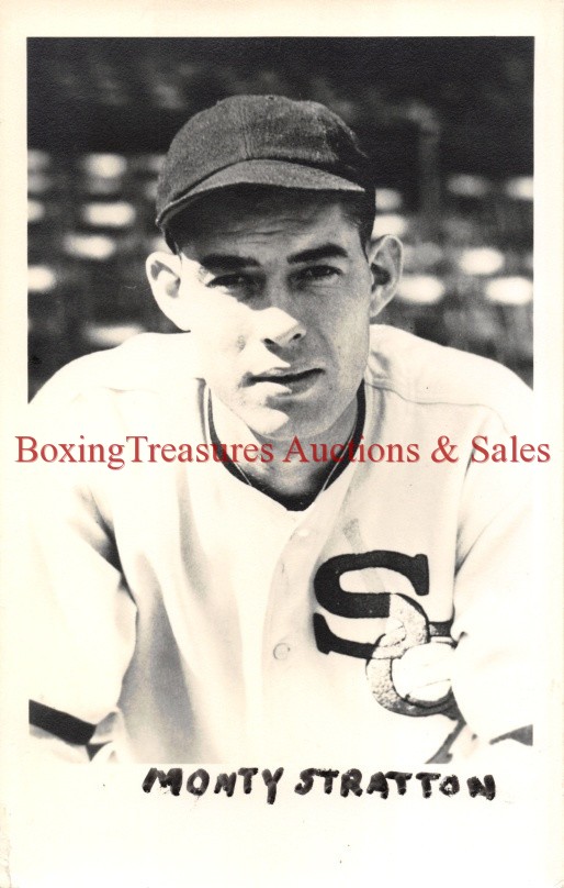 1966 Baseball MONTY STRATTON Chicago White Sox JAMES T. ELDER Postcard #268