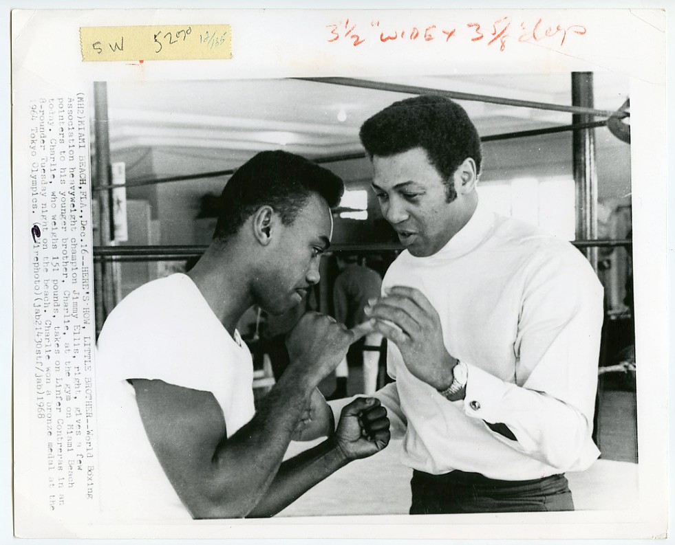 1968 Boxing JIMMY ELLIS & CHARLIE ELLIS Vintage Photograph MIAMI BEACH ...