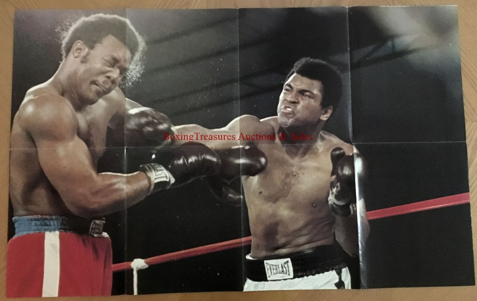 1975 MUHAMMAD ALI vs. GEORGE FOREMAN Large 36x22 Foldout Poster By ...