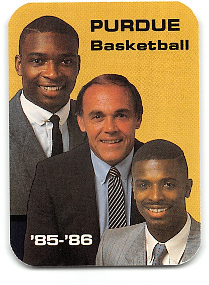 1985-86 PURDUE BOILERMAKERS NCAA Mens Basketball Schedule Card GENE KEADY