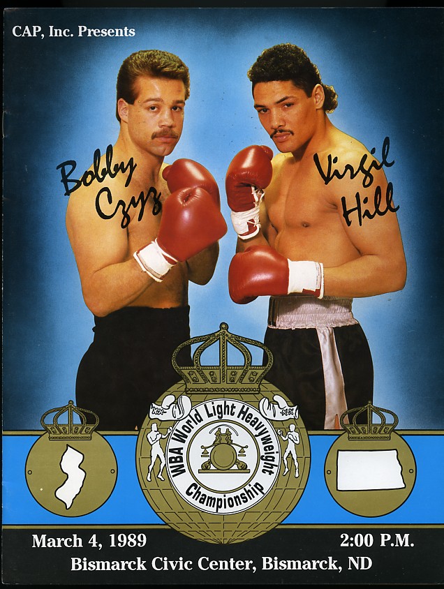 1989 VIRGIL HILL vs BOBBY CZYZ On-Site Boxing Program BISMARCK, NORTH ...