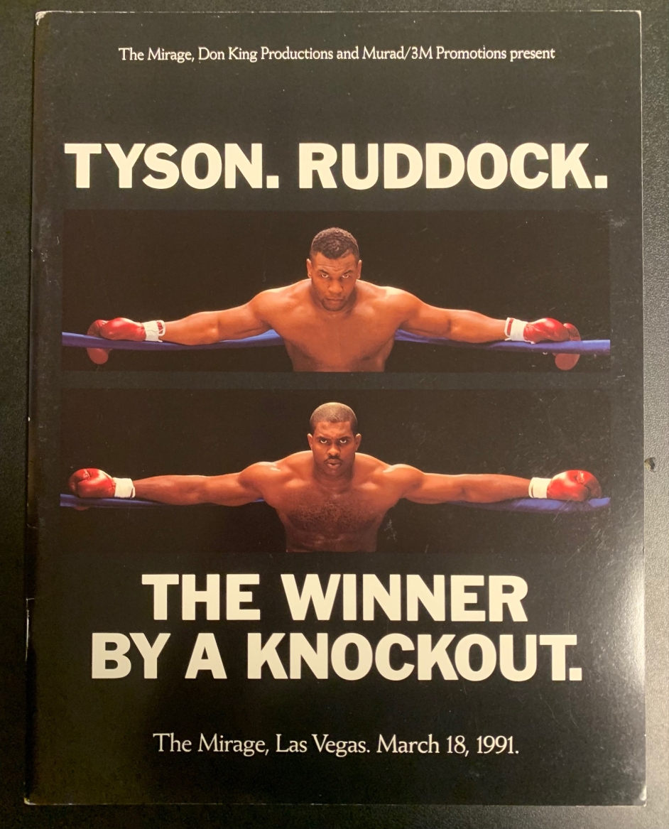 1991 MIKE TYSON vs. DONOVAN RAZOR RUDDOCK 1 - On-Site Boxing Program ...