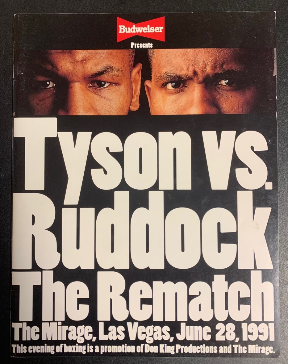 1991 MIKE TYSON vs. DONOVAN RAZOR RUDDOCK 2 - On-Site Boxing Program ...