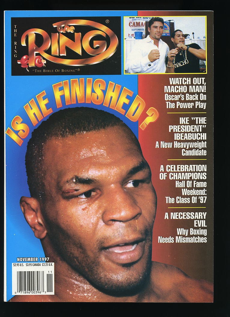 1997 November - The Ring Magazine - Mike Tyson on cover "Is He Finished?"