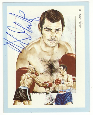 Alan Minter - Signed Boxing Card - 1991 Victoria Gallery "Boxing Champions"